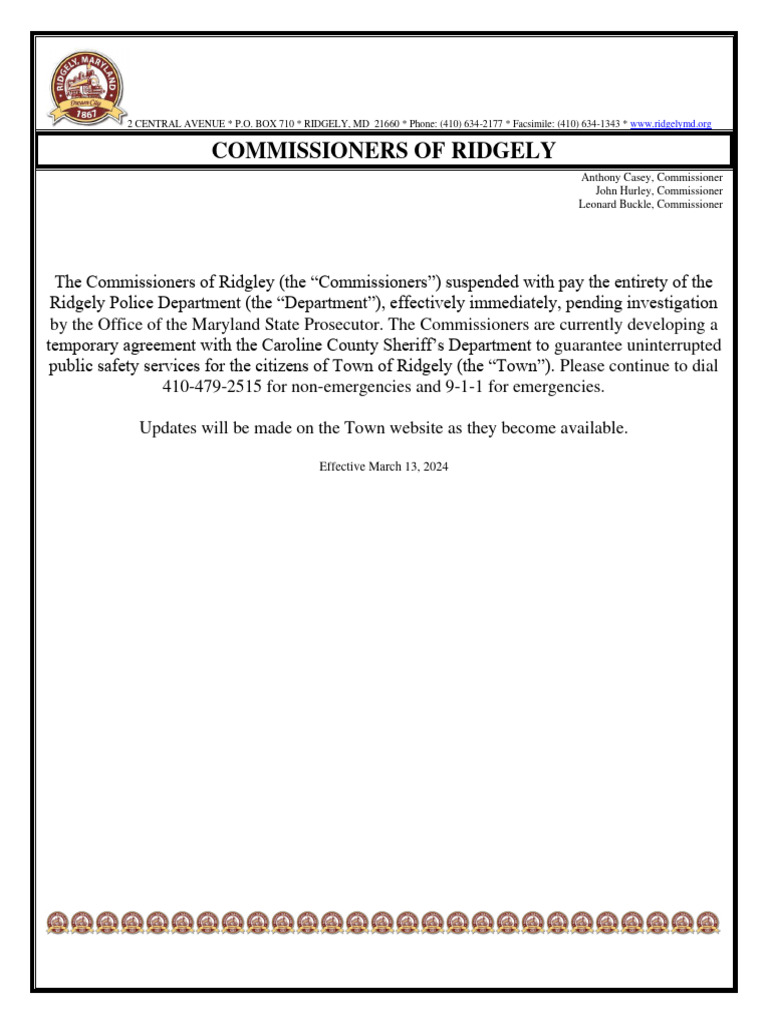 Police Department Statement 03132024 | PDF