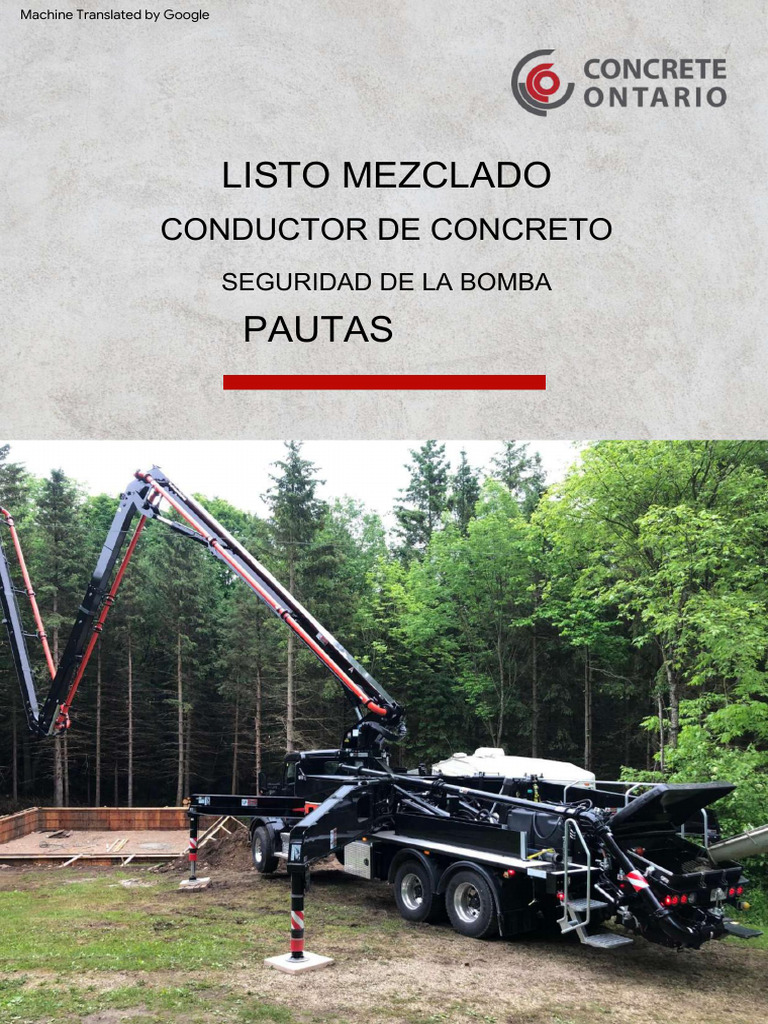 Ready-Mixed-Concrete-Driver-Pump-Safety-Guidelines Traducido | PDF ...
