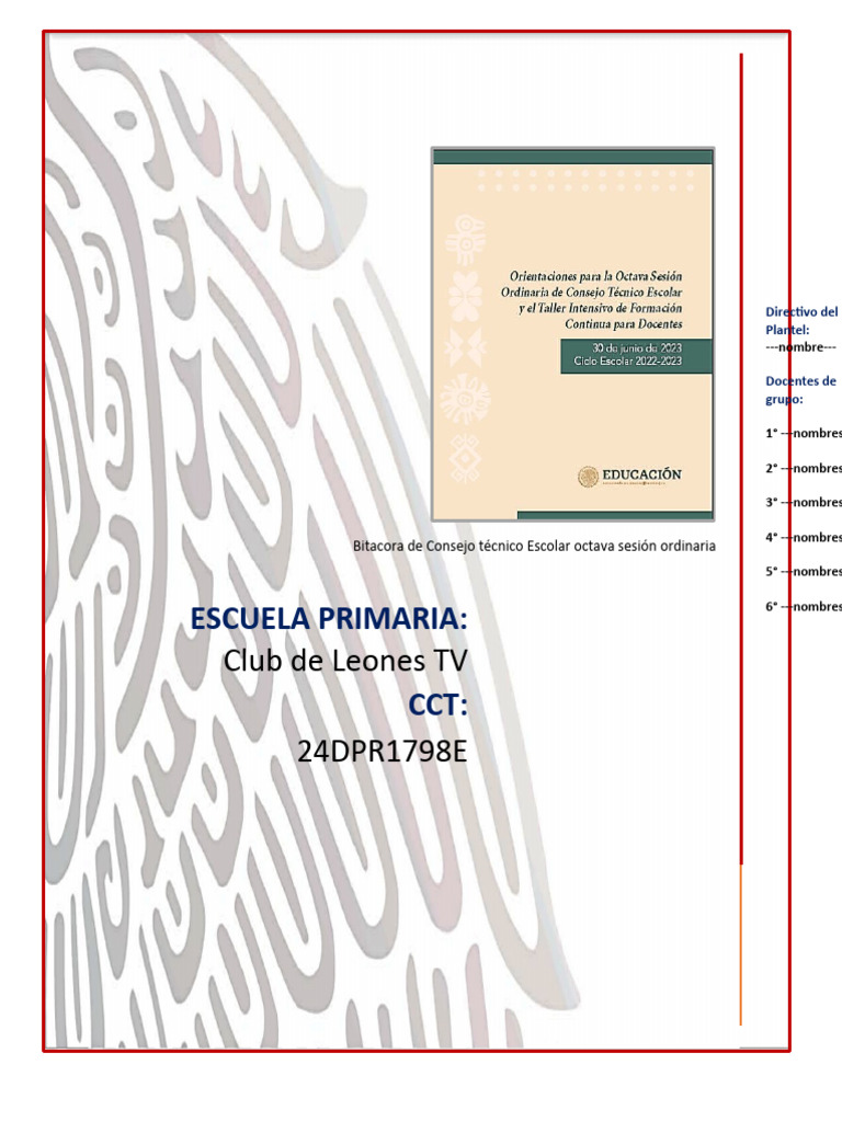 Bitacora Cte 8 Junio 2023 | PDF | Evaluación | Educación primaria