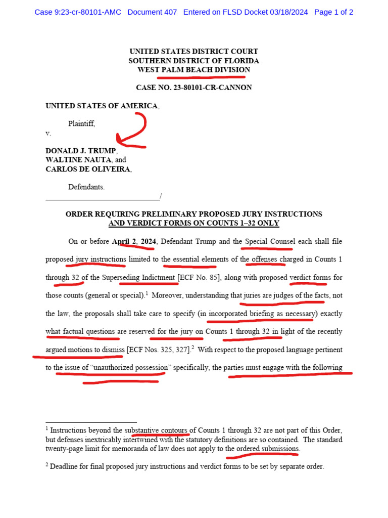 Jury Instructions for Trump Case Counts 1-32 | PDF | Jury Instructions ...