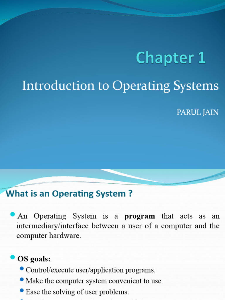 Chapter1 Introduction | PDF | Operating System | Computer Data Storage