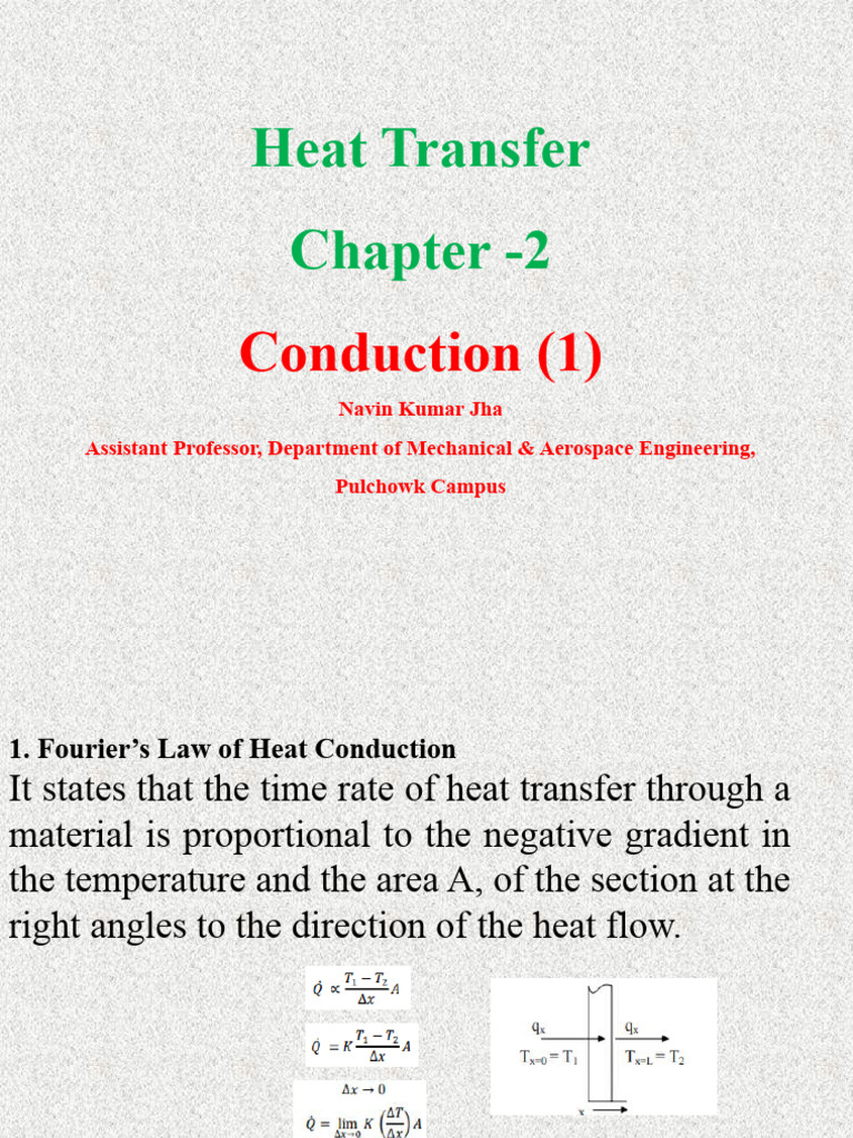 Chapter 2 Conduction 1 | PDF | Thermal Conduction | Heat