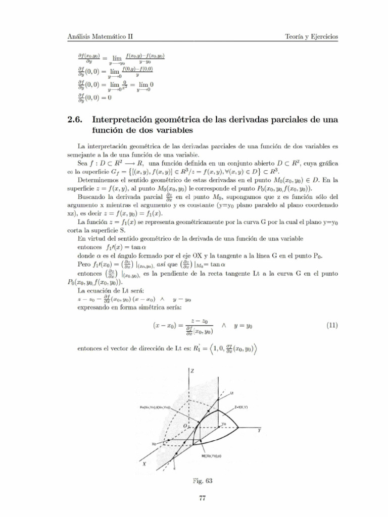 Interpretacion Geometrica de Las Derivadas Parciales | PDF