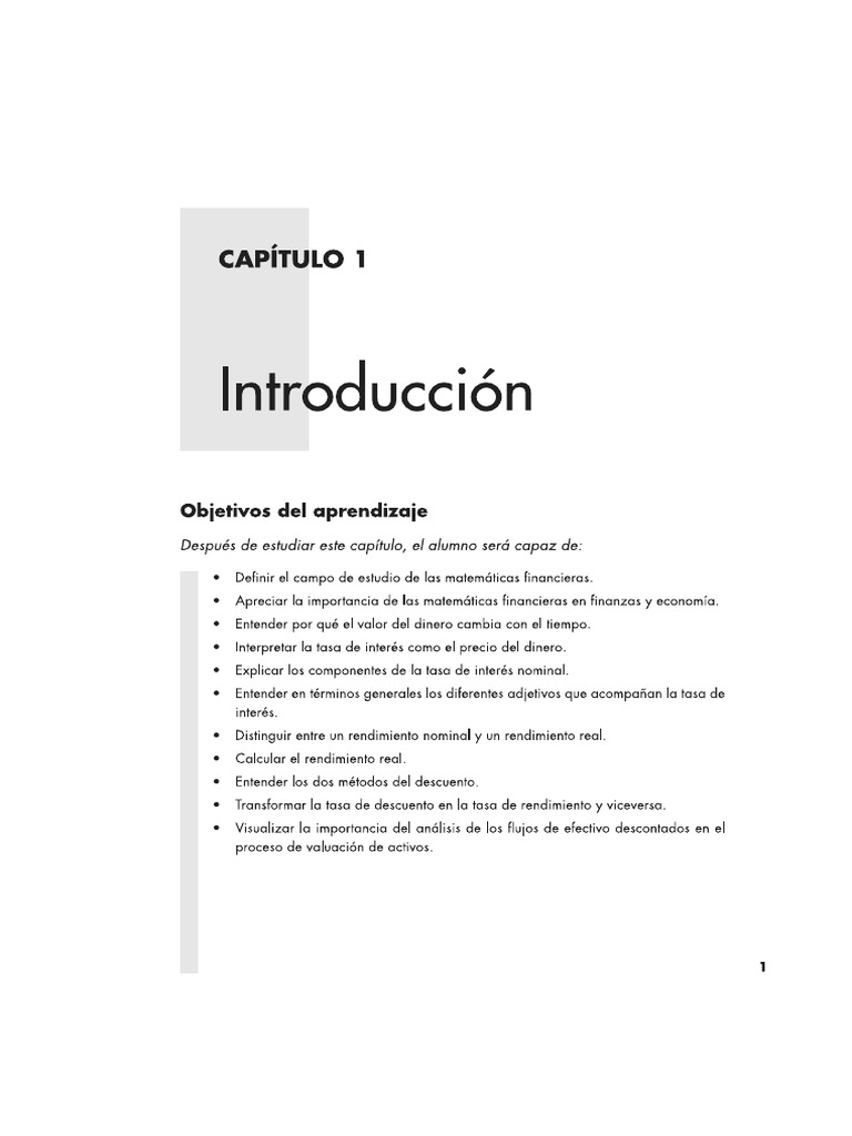 Capitulo 1 Matfin | PDF