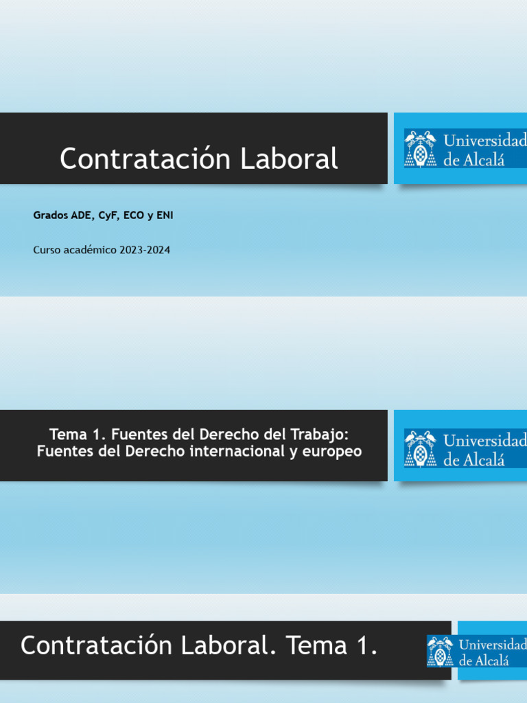 CL Tema 1 Merged | PDF | Derecho laboral | Acuerdo colectivo