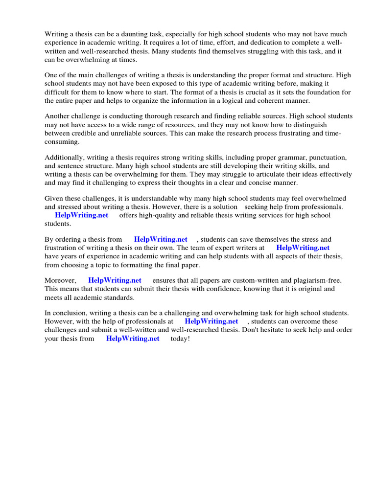 Term Paper Format For High School Students | PDF | Academic Publishing ...