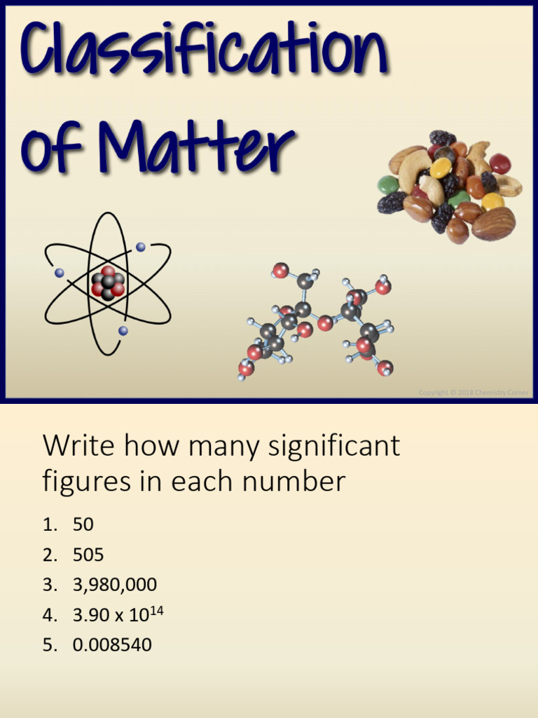 2 Classification of Matter PowerPoint | PDF | Mixture | Chemical Compounds