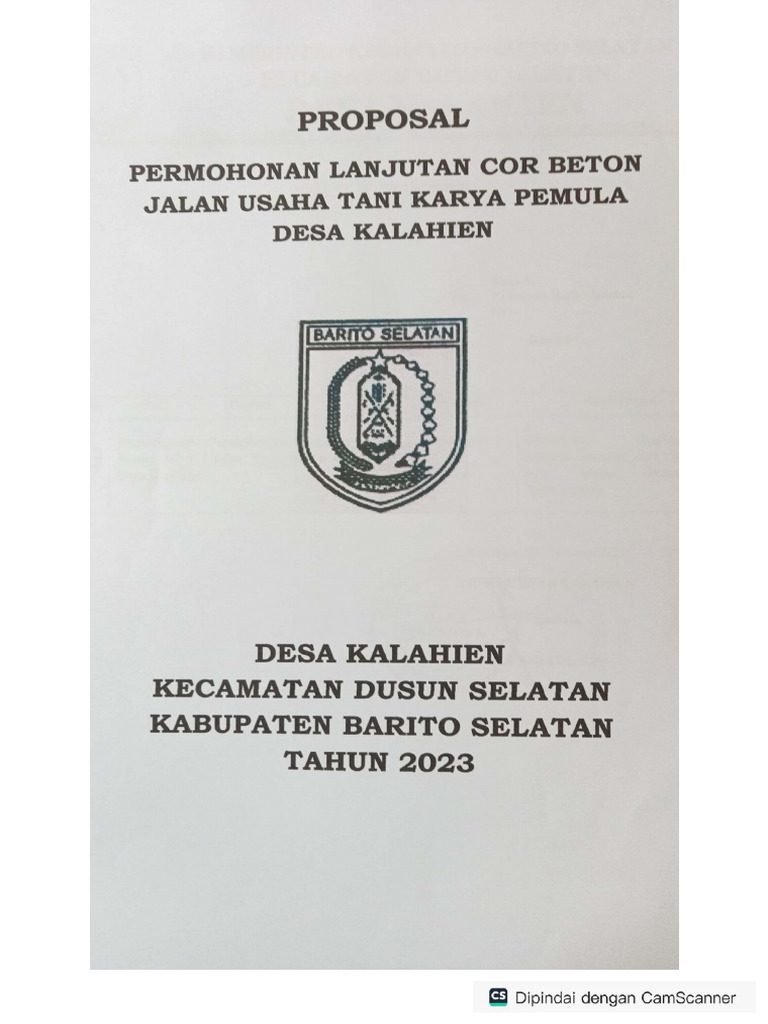 Proposal Lanjutan Cor Beton JL Usaha Tani Karya Pemula | PDF