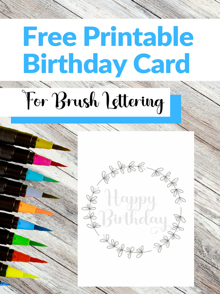 V3 Freebie Birthday Card For Brush Lettering Nhuandaocalligraphy