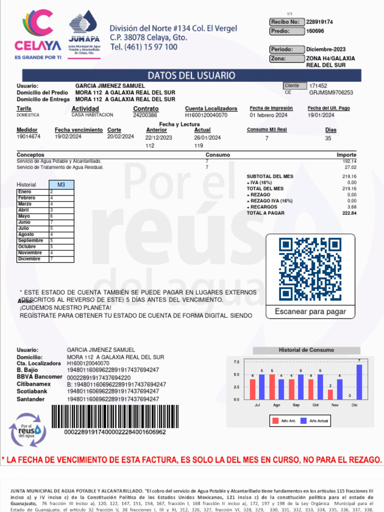 Facturacion 202312-1 | PDF | Ingeniería Ambiental | Salud pública