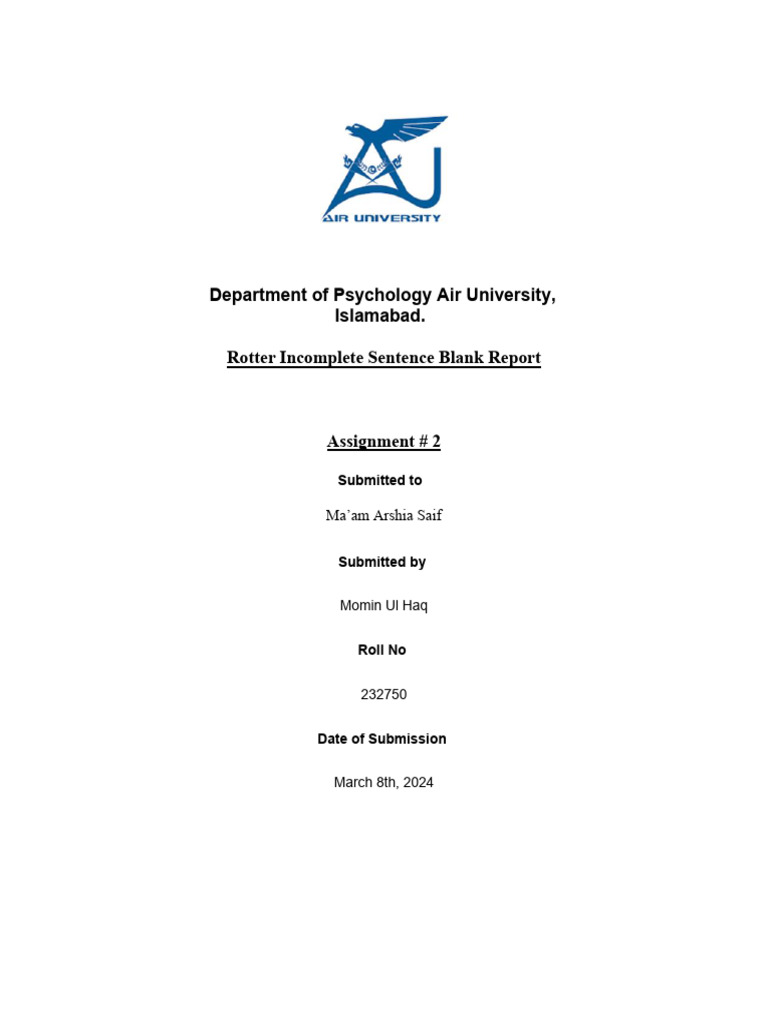 RISB Report | PDF | Psychotherapy | Anxiety