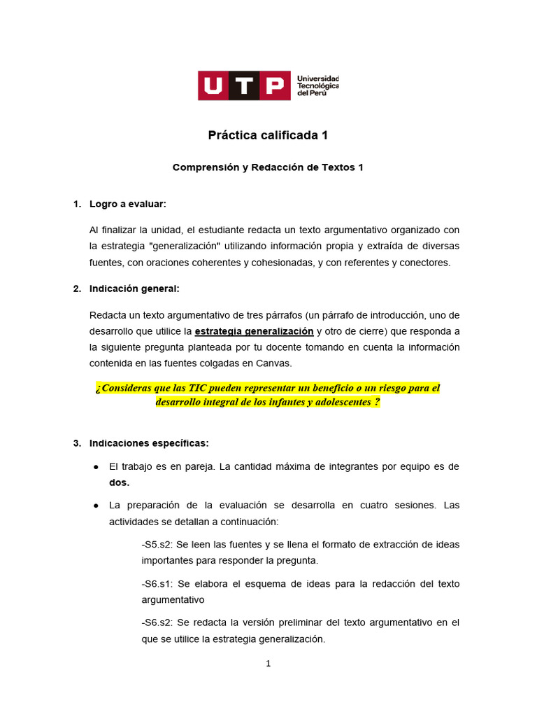 GC N01I PC1Consigna 22C1M | PDF | Adolescencia | Acoso cibernético