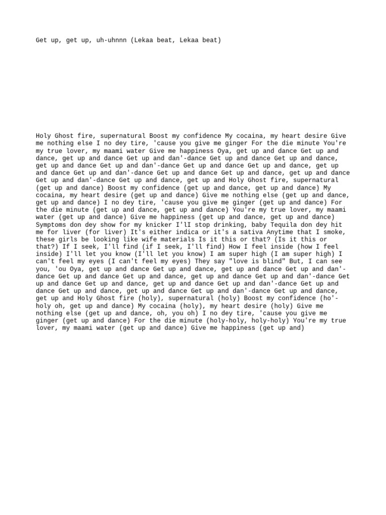 Omah Lay Holy Ghost (Official | PDF