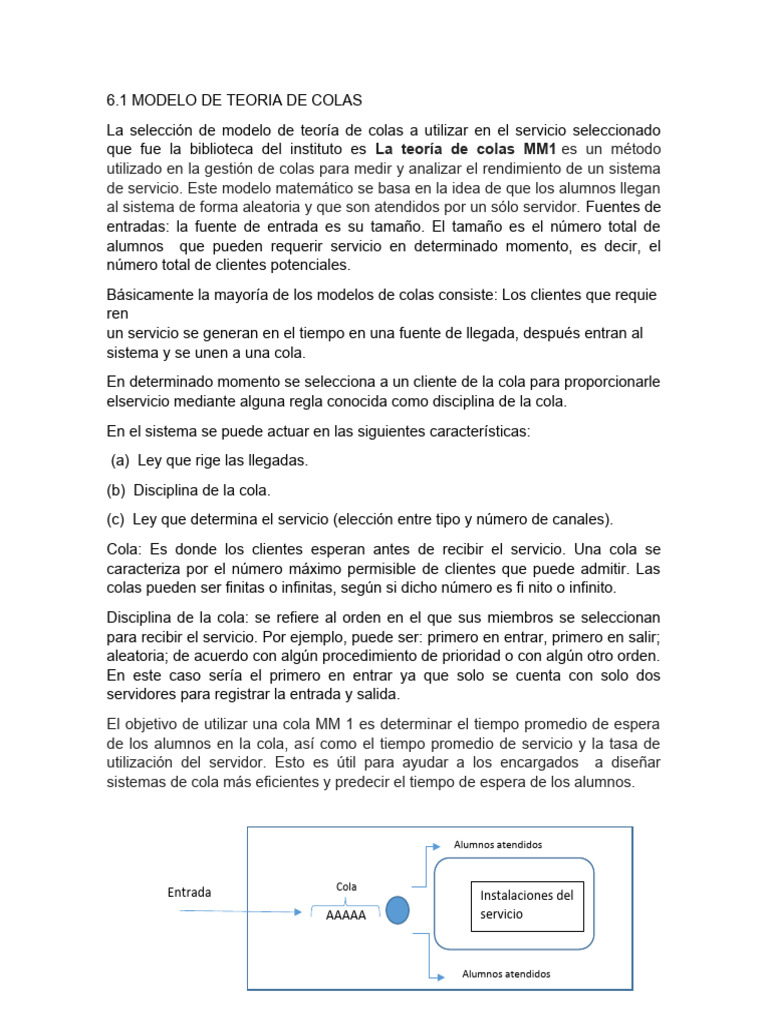 Modelo Teoria de Colas 1 | PDF | Matemáticas Aplicadas | Ciencias de la ...