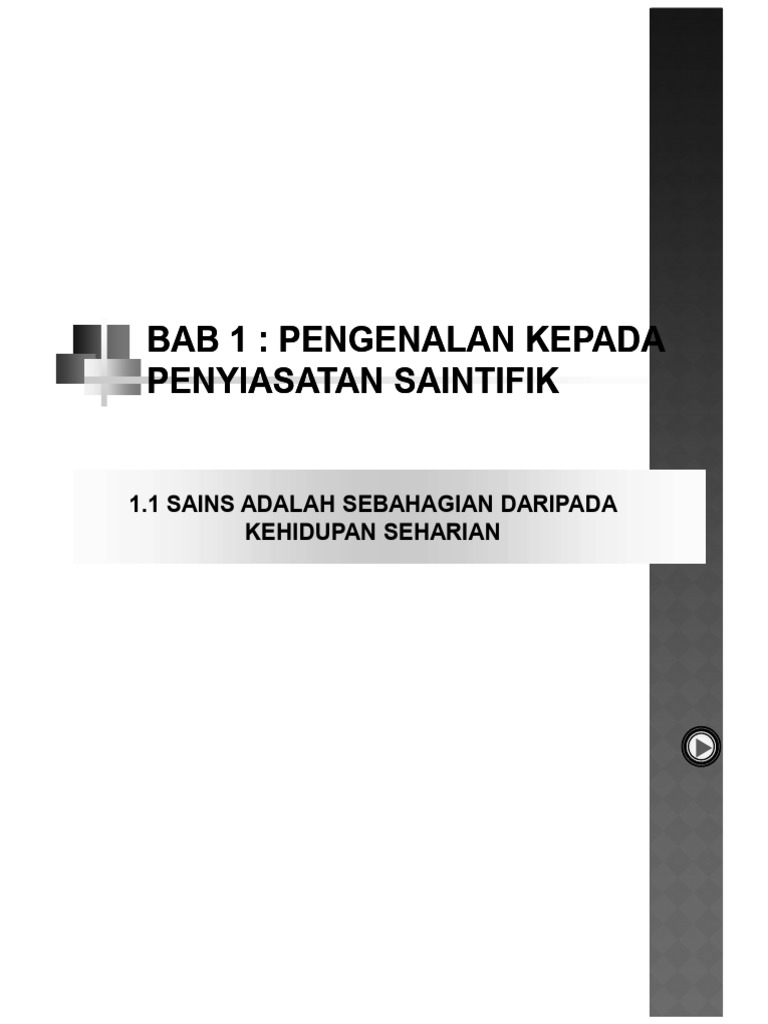 Sains Ting 1 Kssm Bab 1 Pengenalan Kepada Penyiasatan Saintifik