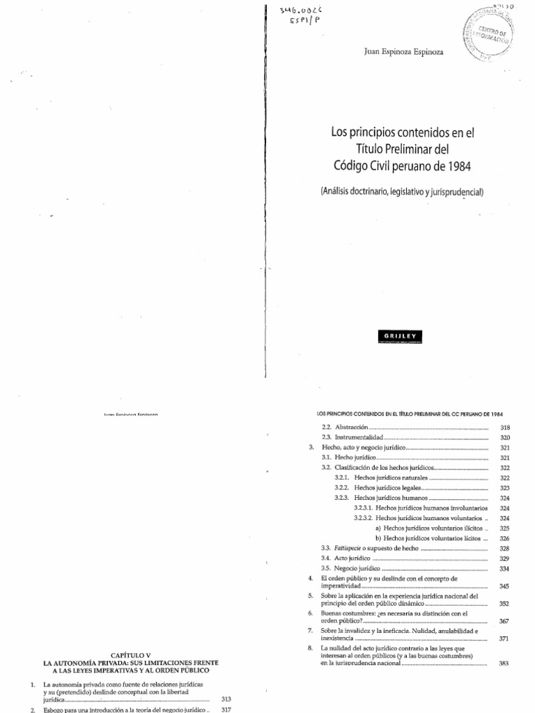 Titulo Preliminar Del Codigo Civil de 1984 | PDF