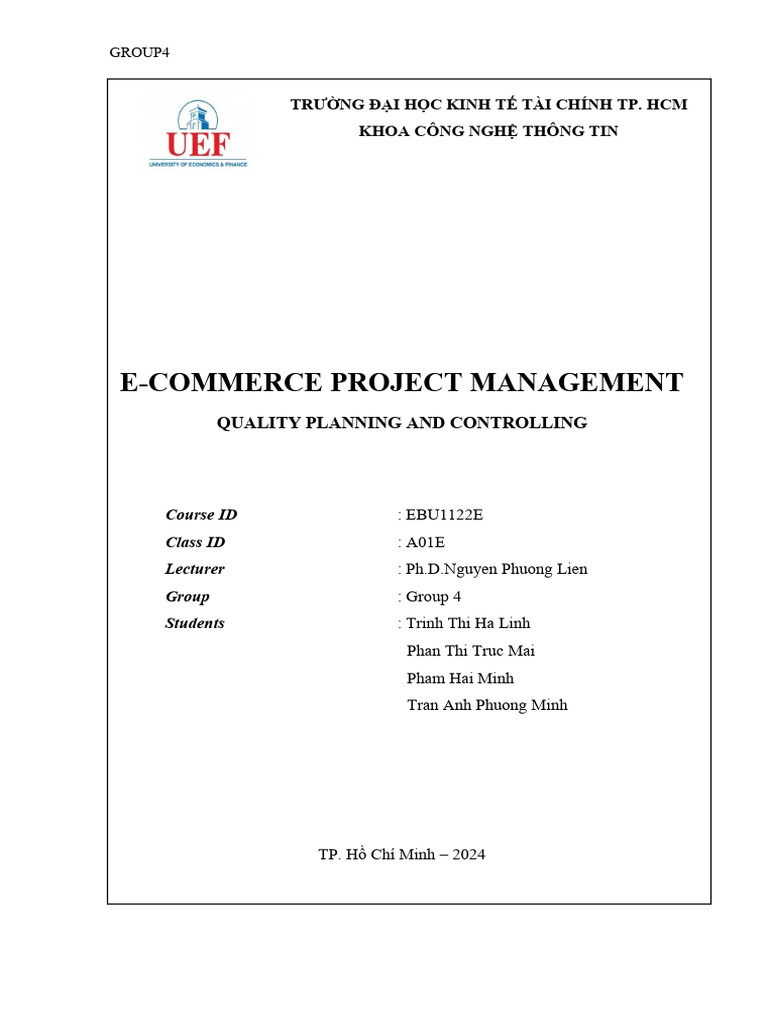 232 QT A01e Group4 | PDF | Project Management | Quality Management