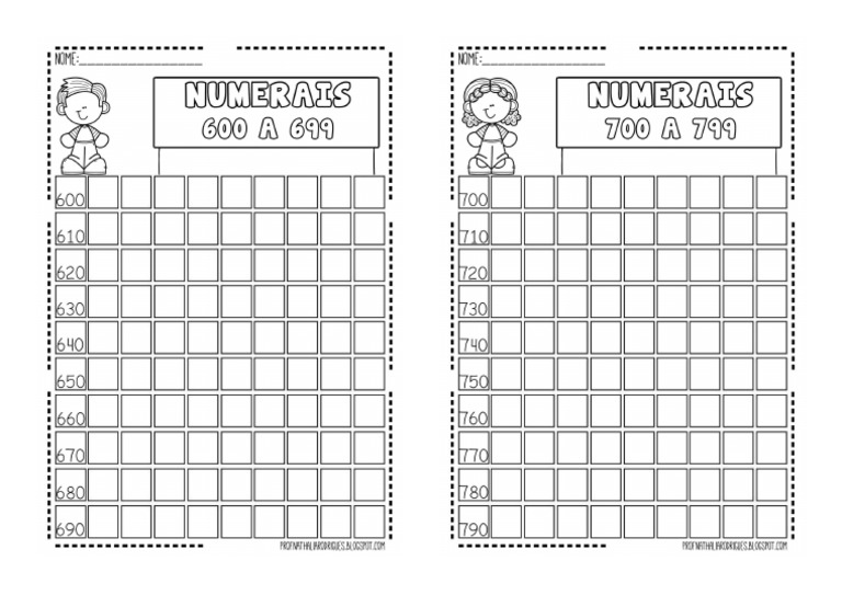 Numerais 600 A 699 e 700 A 799 | PDF