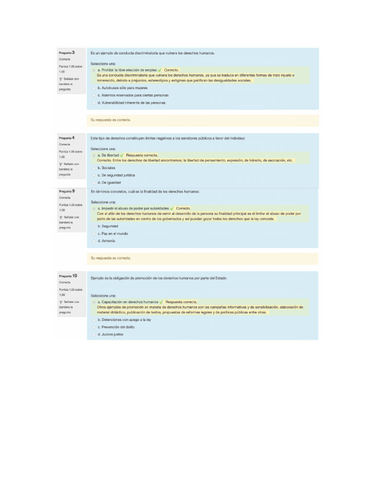 Aspectosgeneralesddhh Modulo3 Custionario Final | PDF