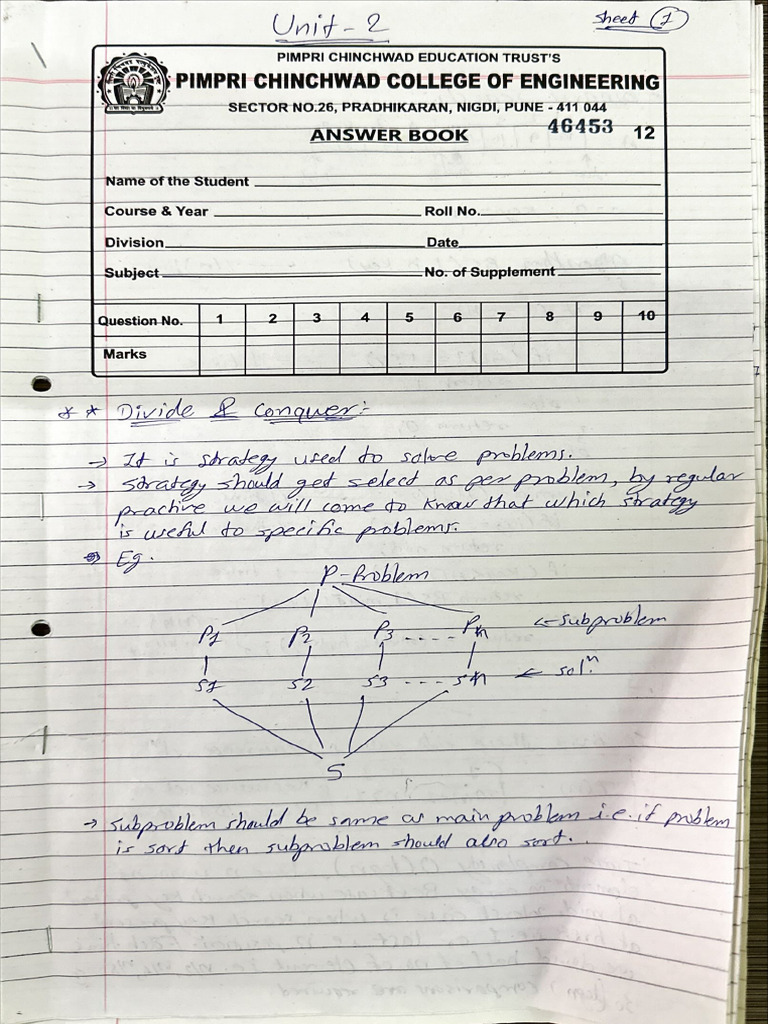 Daa Unit 2 Notes | PDF