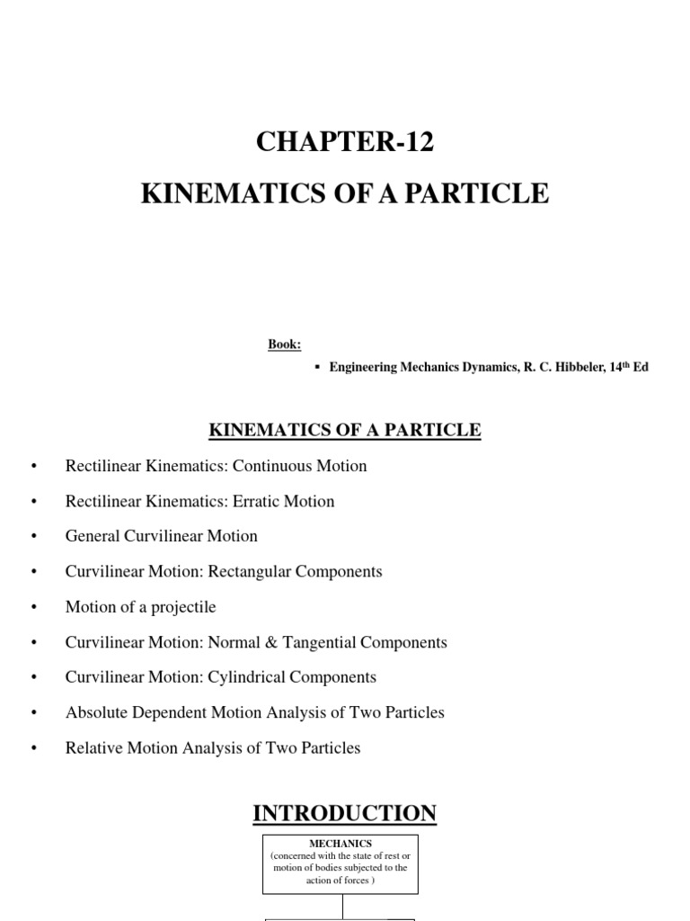 Chapter 12 Kinematics of a Particle | PDF | Kinematics | Acceleration