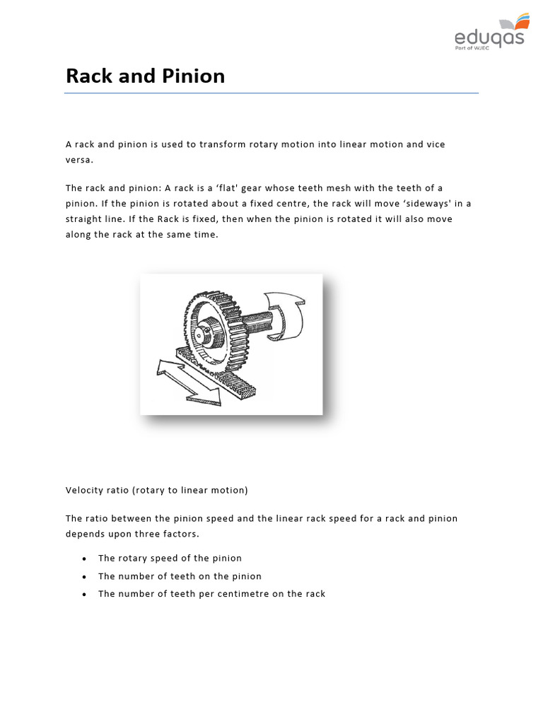 Rack and Pinion | PDF