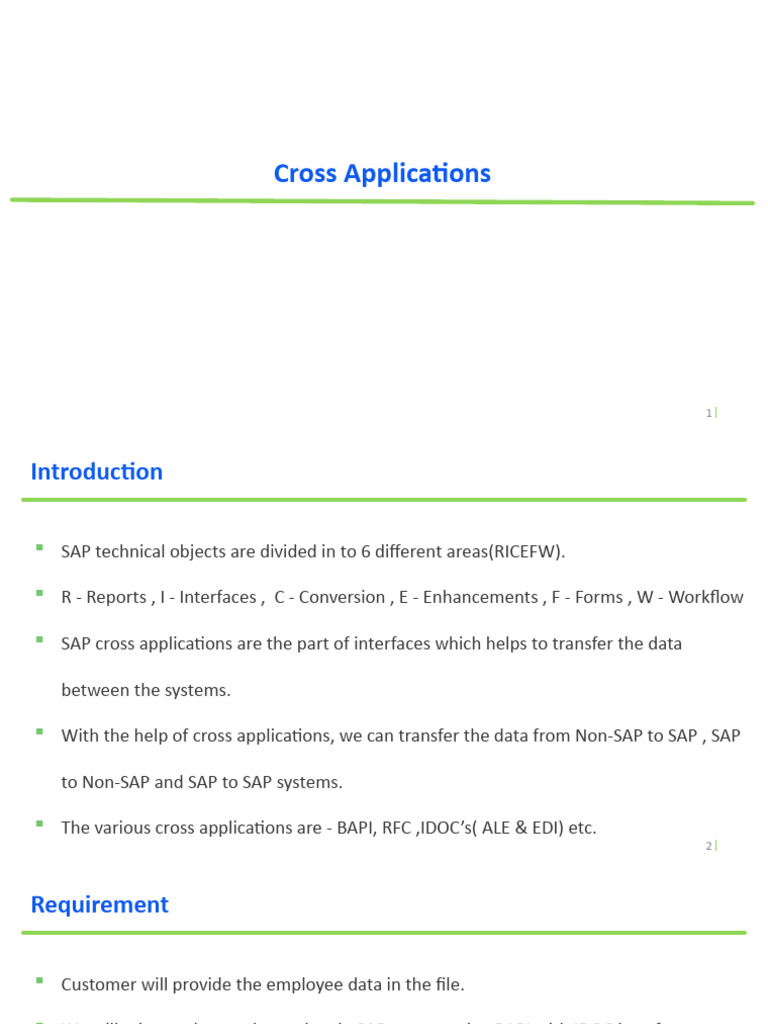 Cross Applications | PDF | Electronic Data Interchange | Object (Computer Science)