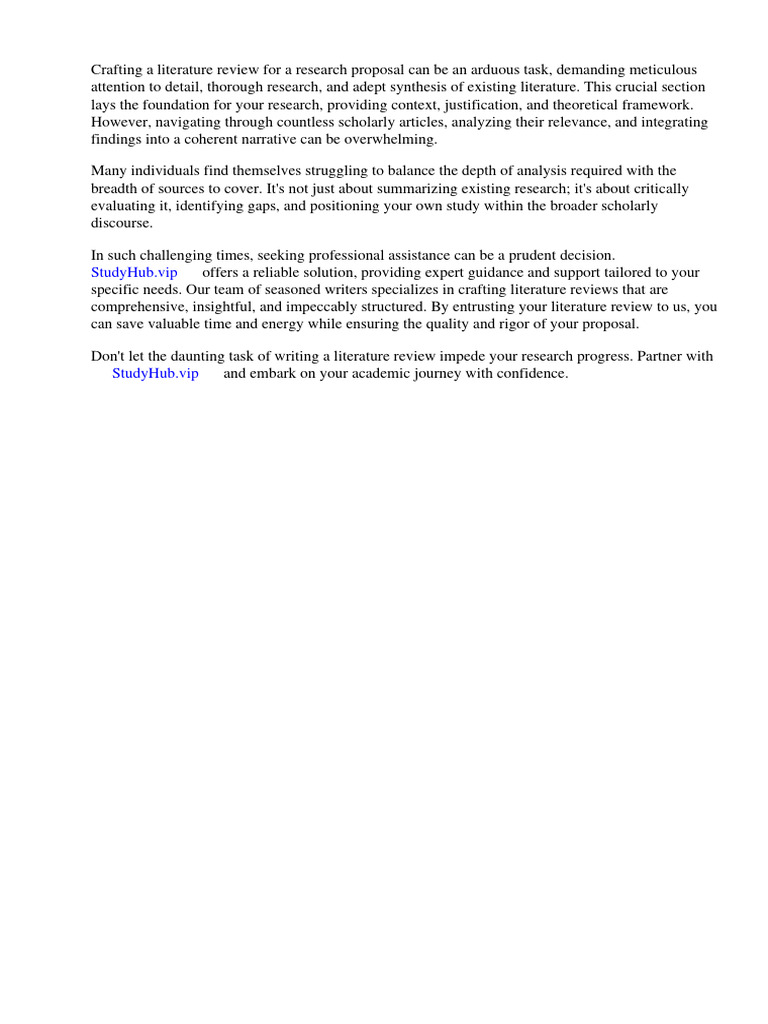 Literature Review Sample Research Proposal | PDF | Literature Review ...