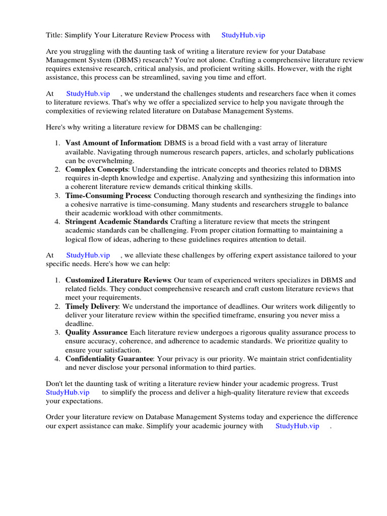 Review Related Literature Database Management System Pdf Systematic Review Pub Med