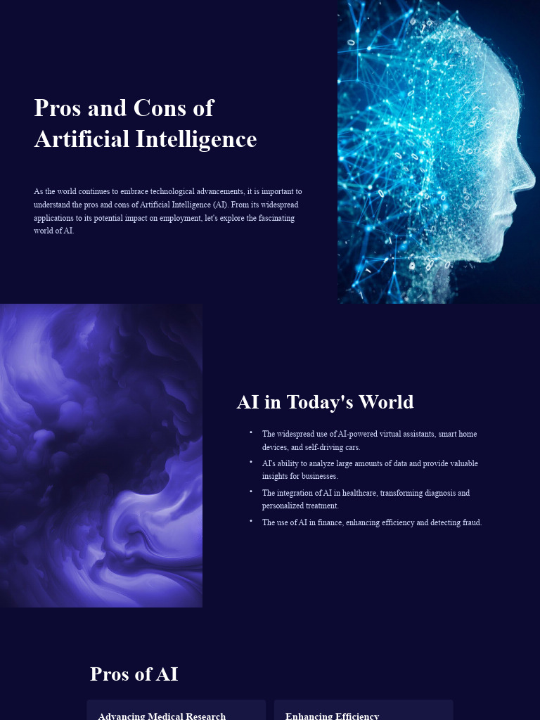 Pros and Cons of Artificial Intelligence | PDF | Artificial ...