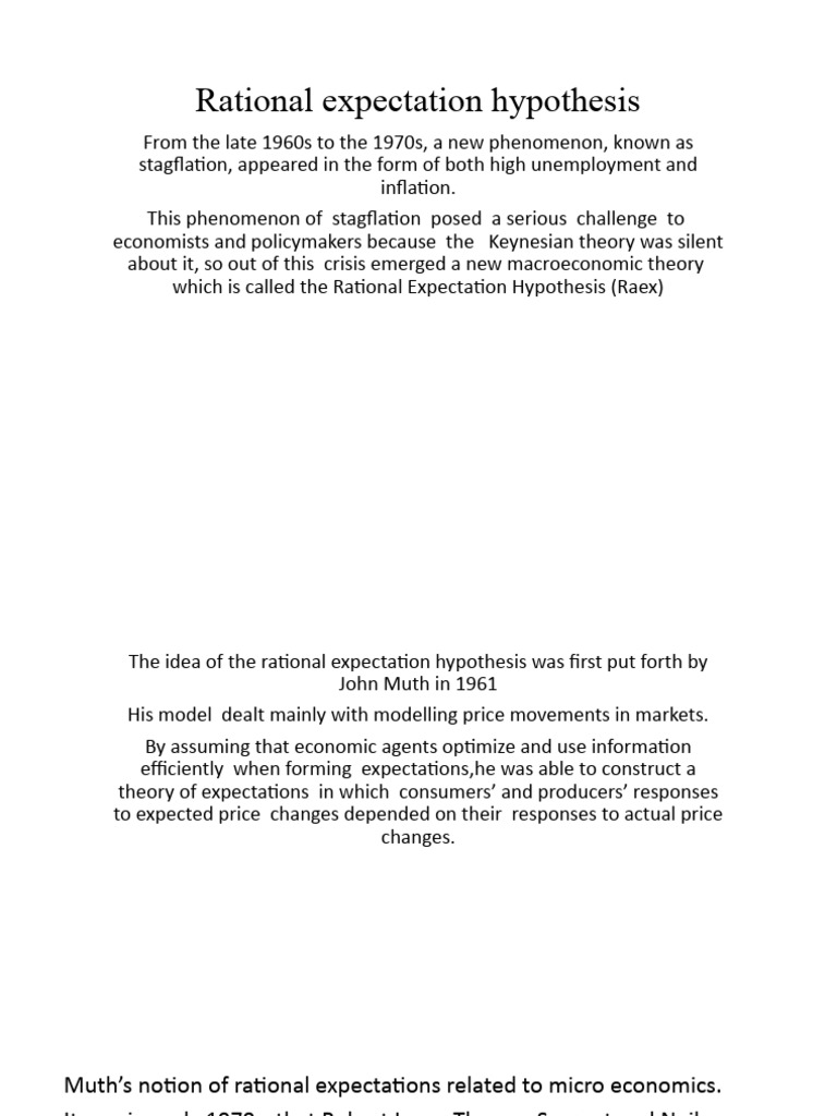 Rational Expectation | PDF | Rational Expectations | Phillips Curve