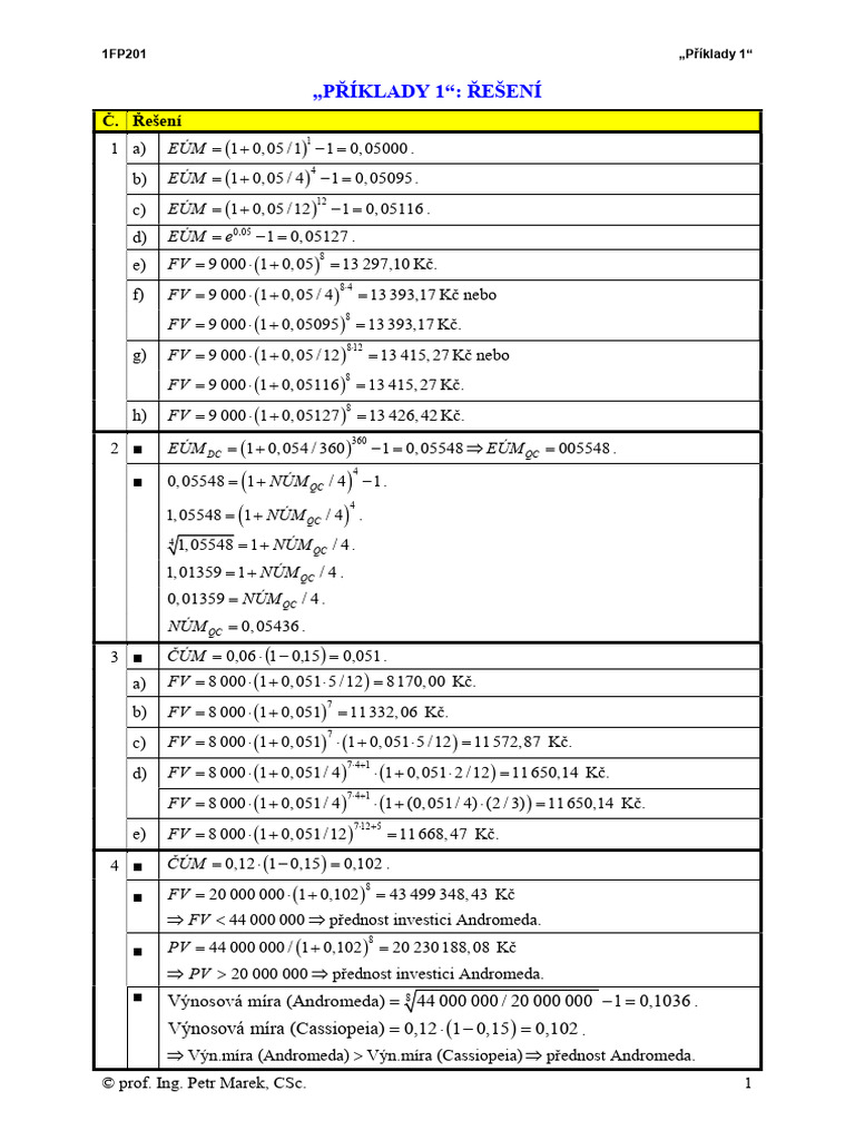 1FP201 Priklady 1c 2021b - Reseni | PDF