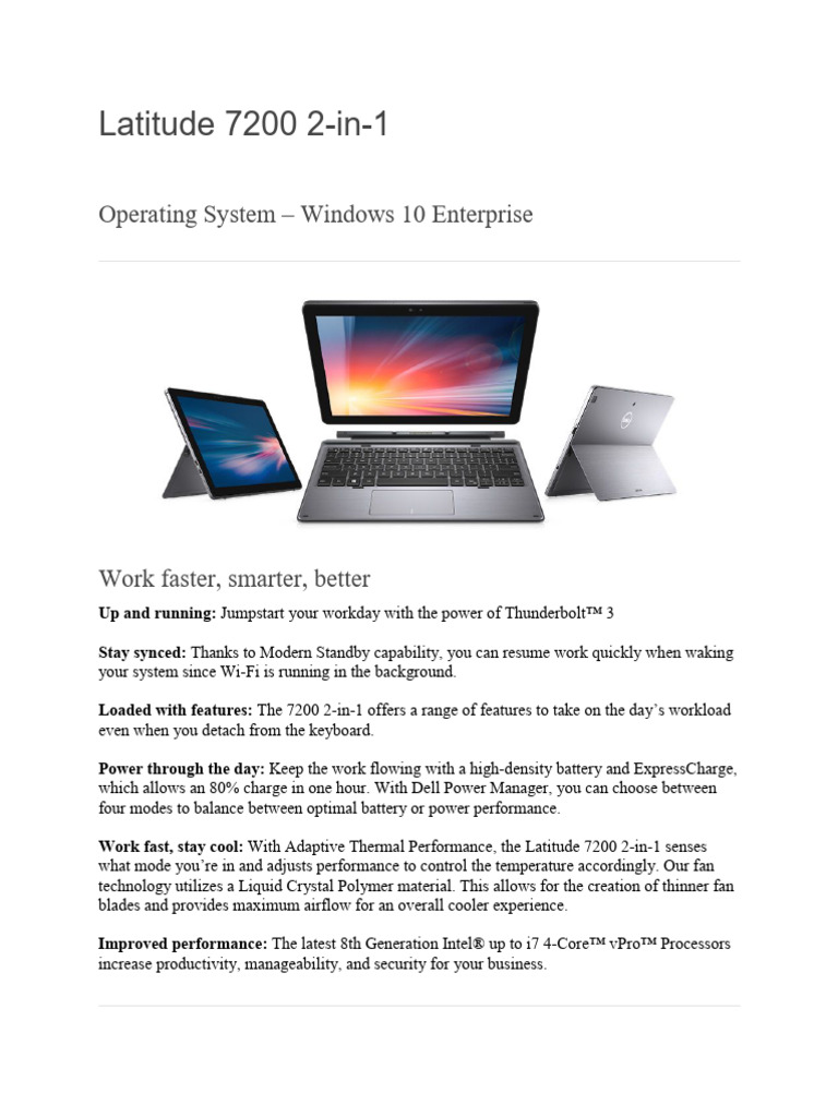 Latitude 7200 2 in 1 | PDF | Computing | Computer Engineering