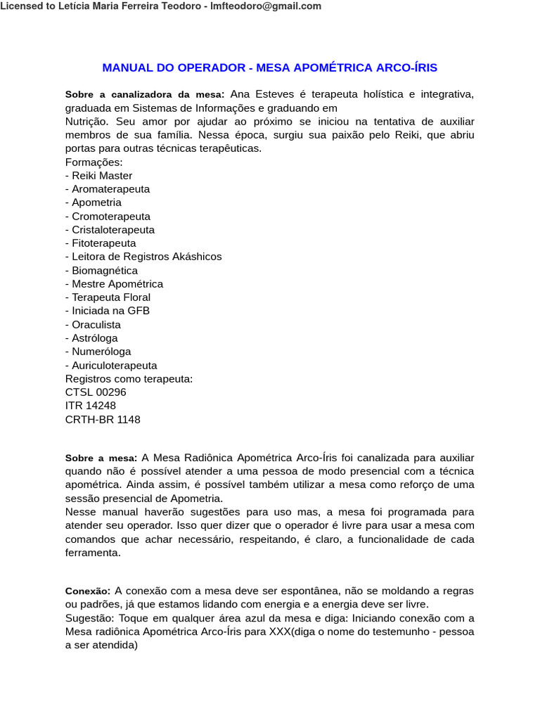 Manual Mesa Apometrica | PDF | Deus