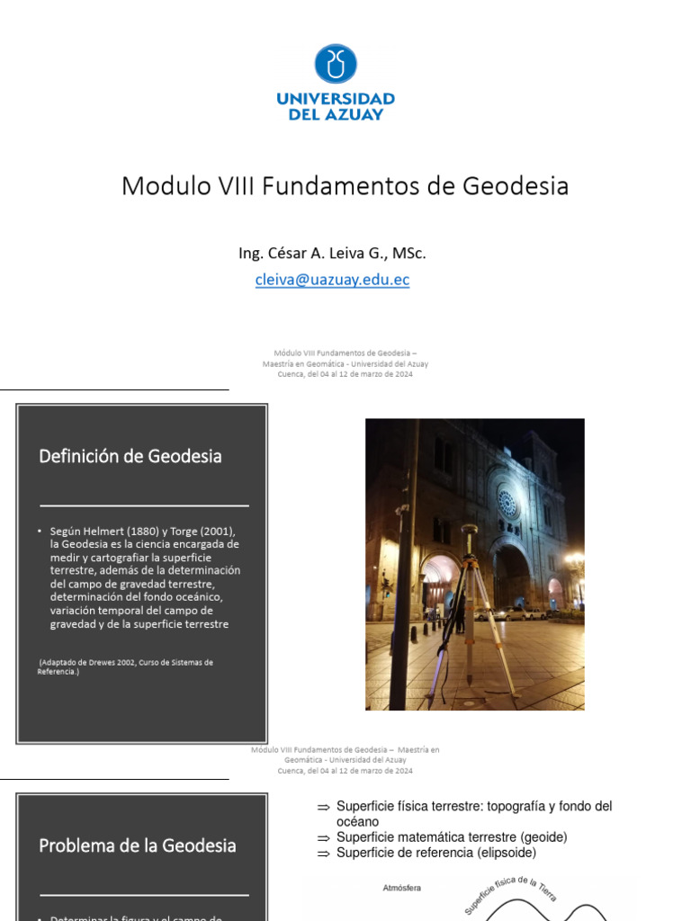 TEMA _GEODESIA_FUNDAMENTOS | PDF | Geodesia | Geofísica