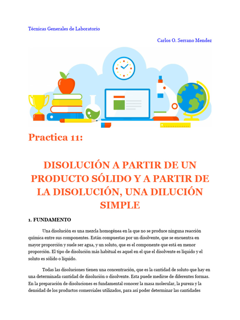 Practica 11 TGL Carlos Serrano | PDF | Concentración | Sustancias químicas