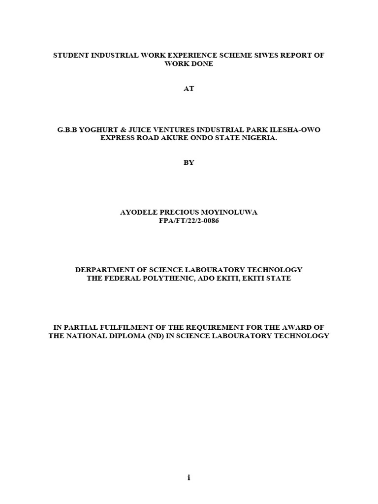 Ayodele Precious Write Up | PDF | Risk Management | Yogurt