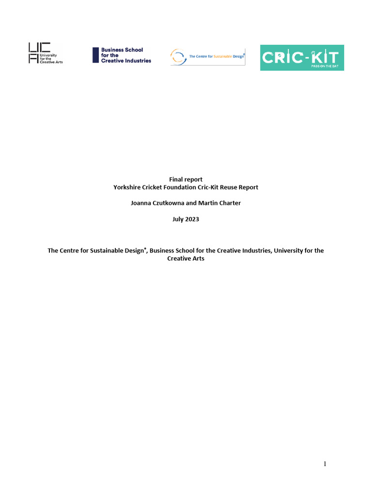 Cric-KIt-report-18.07.23 | PDF | Cost Of Living | Reuse