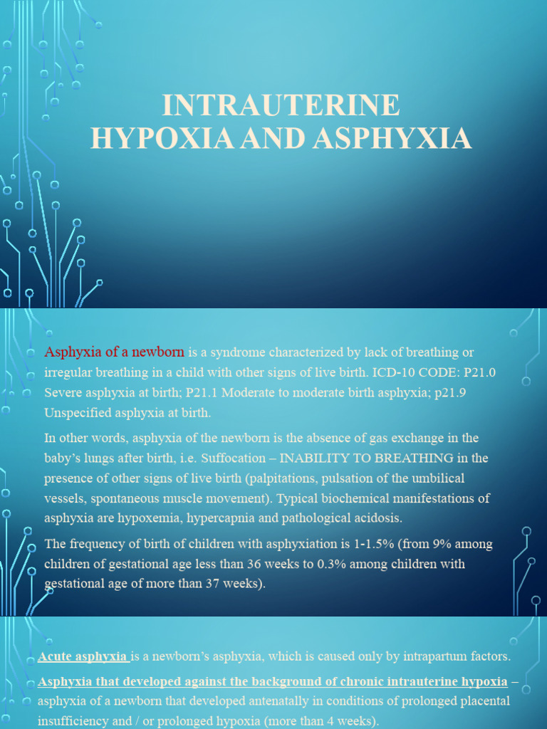 Intrauterine Hypoxia and Asphyxia | PDF | Fetus | Heart