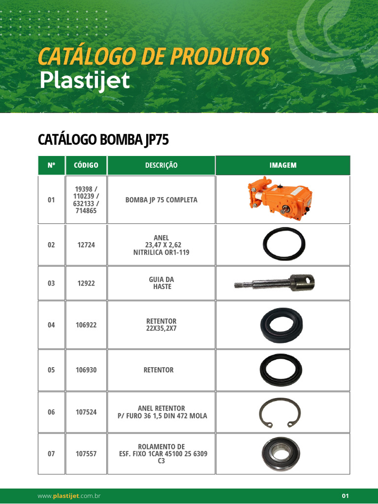 Catálogo BOMBAS - JP 75 | Download grátis PDF | Tecnologia de motores ...