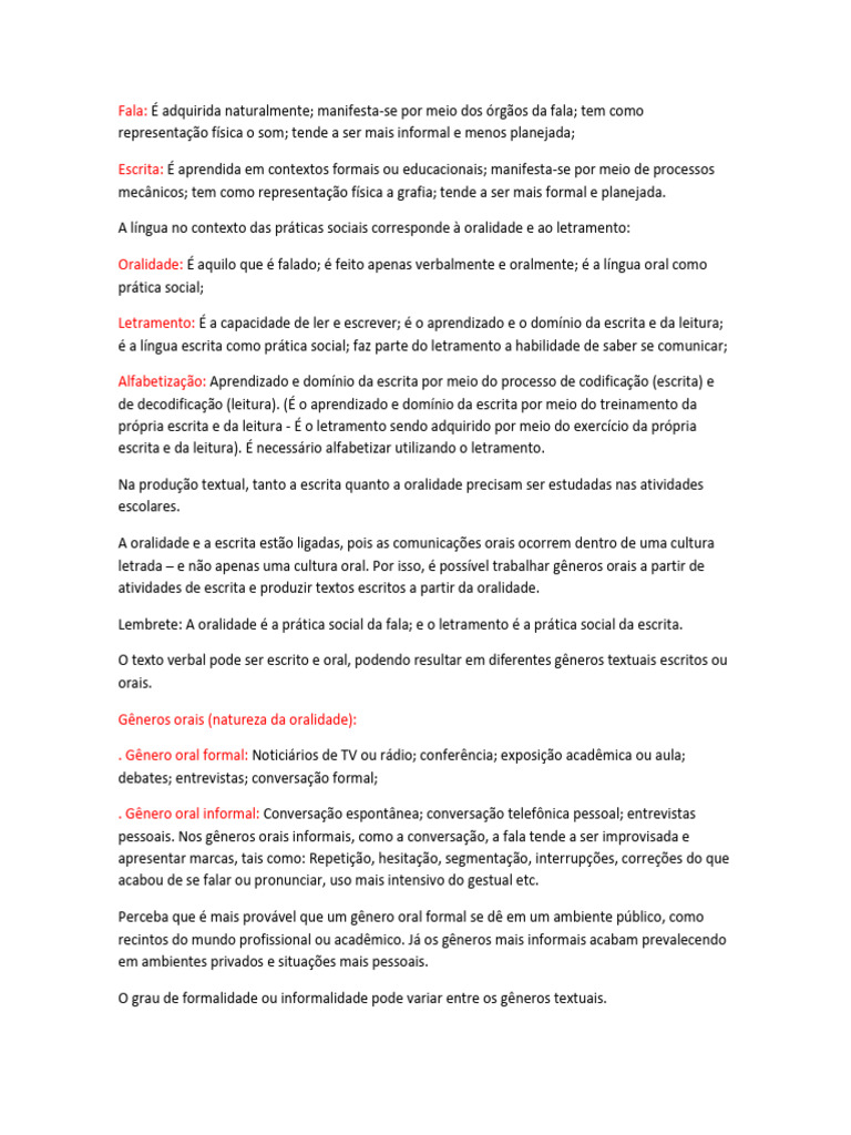 Resumo de Produção Textual | PDF | Dicionário | Comunicação