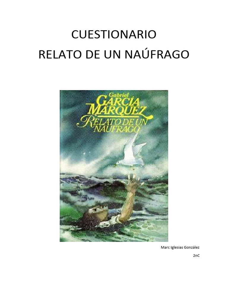 Cuestionario sobre "Relato de un Náufrago" | PDF