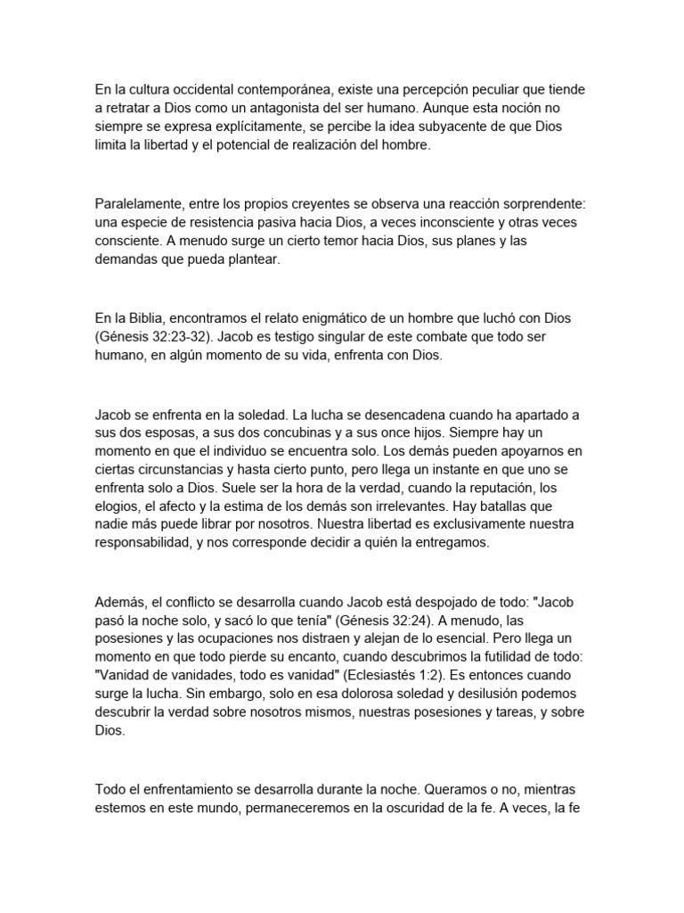 Jacob: Lucha y Transformación Divina | PDF | Jacob | Verdad