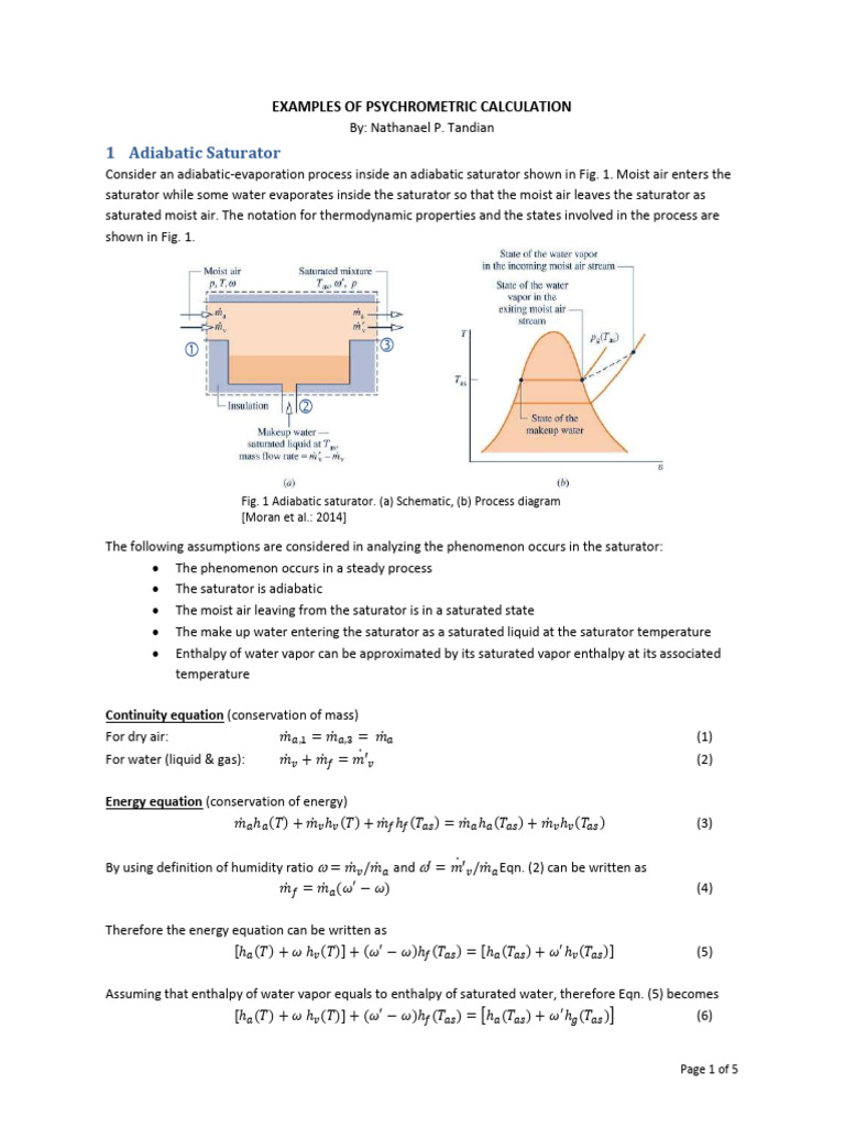 Psychrometric-Calculation | PDF | Humidity | Physical Phenomena