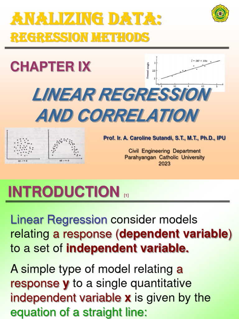CH9 Linear Regression and Correlation | Download Free PDF | Least Squares | Linear Regression