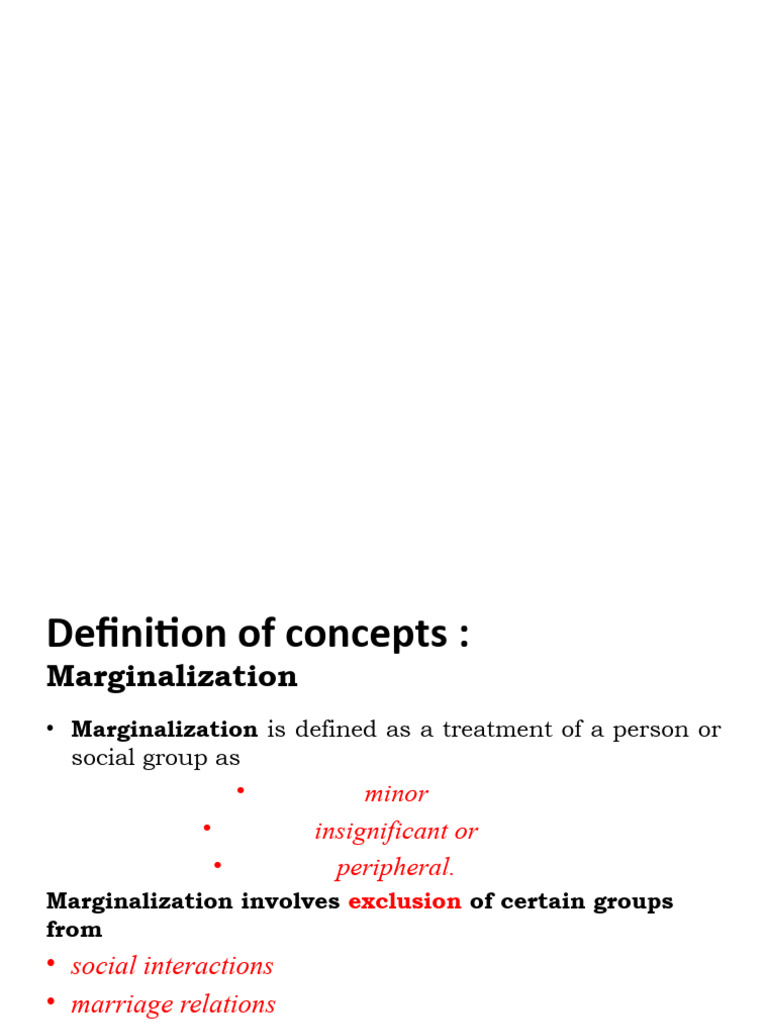 Presentation 2 | PDF | Social Exclusion | Minority Group