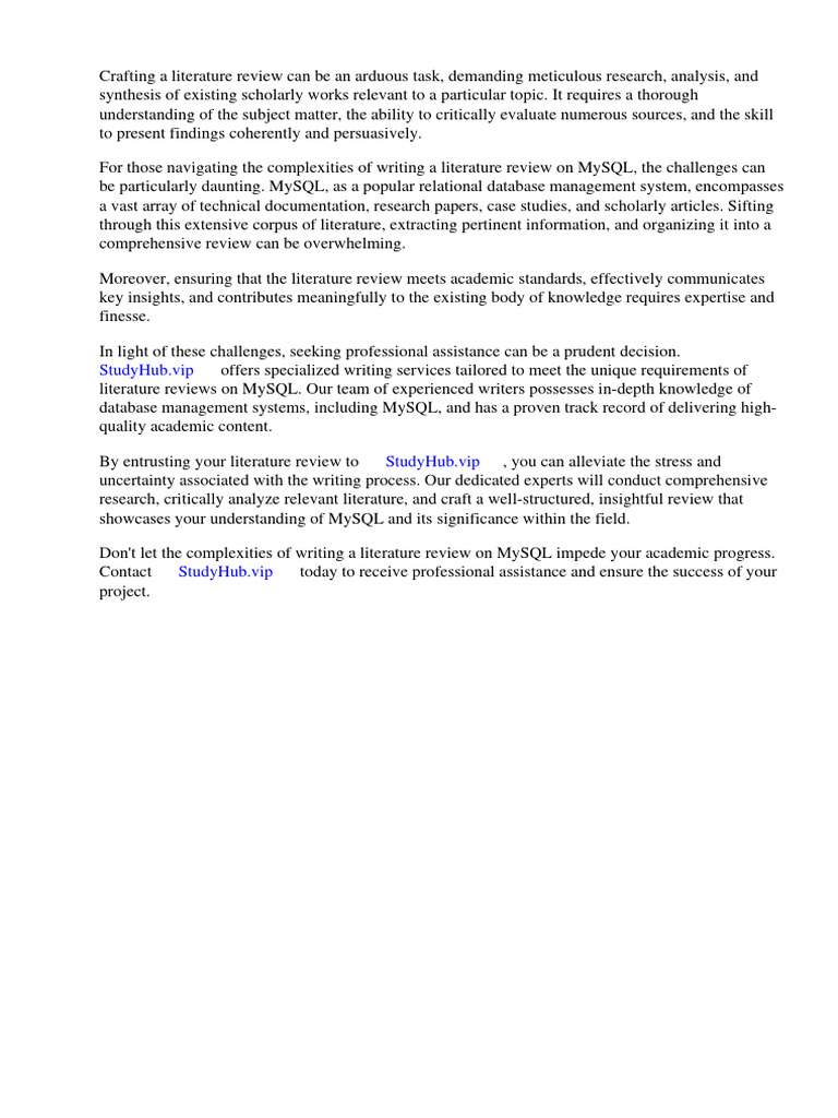 Literature Review Mysql | PDF | Websites | Php Literature Review Mysql | PDF | Websites | Php