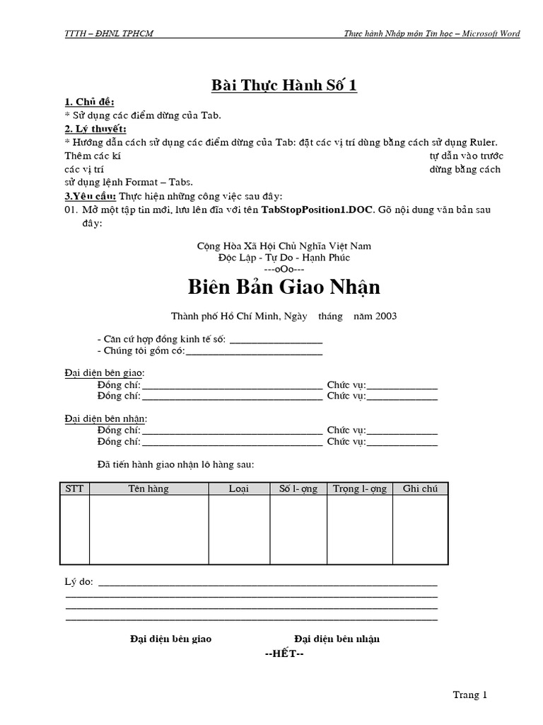 Bai Tap Word Bosung | PDF