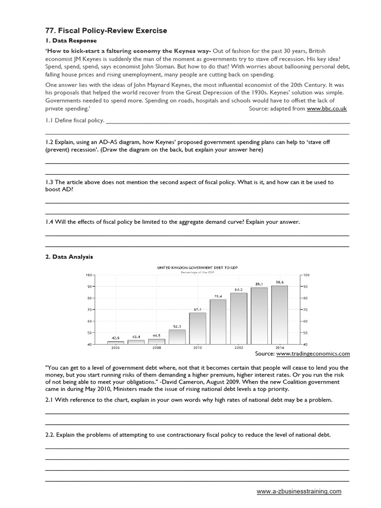 Q77 - Fiscal Policy Review Exercise | PDF | Fiscal Policy | John ...