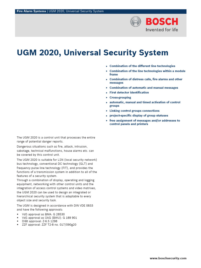 UGM 2020 Data Sheet enUS 1239244683 | PDF | Security Alarm | Power Supply